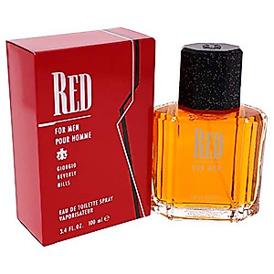 Red By GIORGIO BEVERLY HILLS FOR MEN 3.4 oz Eau De Toilette Spray