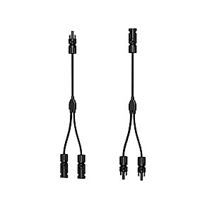 Solar Panel Connector Parallel Adapter Cable M/FF and F/MM NURZVIY SolarEpoch 1-to-2 Y Branch Solar Connectors Parallel Wire Plug Tool Kit for Solar Panel