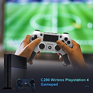 SADES PS-4 Wi'reless Controller Gamdpad for Playstation 4/ PS-4 Pro Console, Remote Joystick with Enhanced Responsiveness, Motion Motor/LED Lights/Audio Function/Anti-Slip Design(Ship from USA)