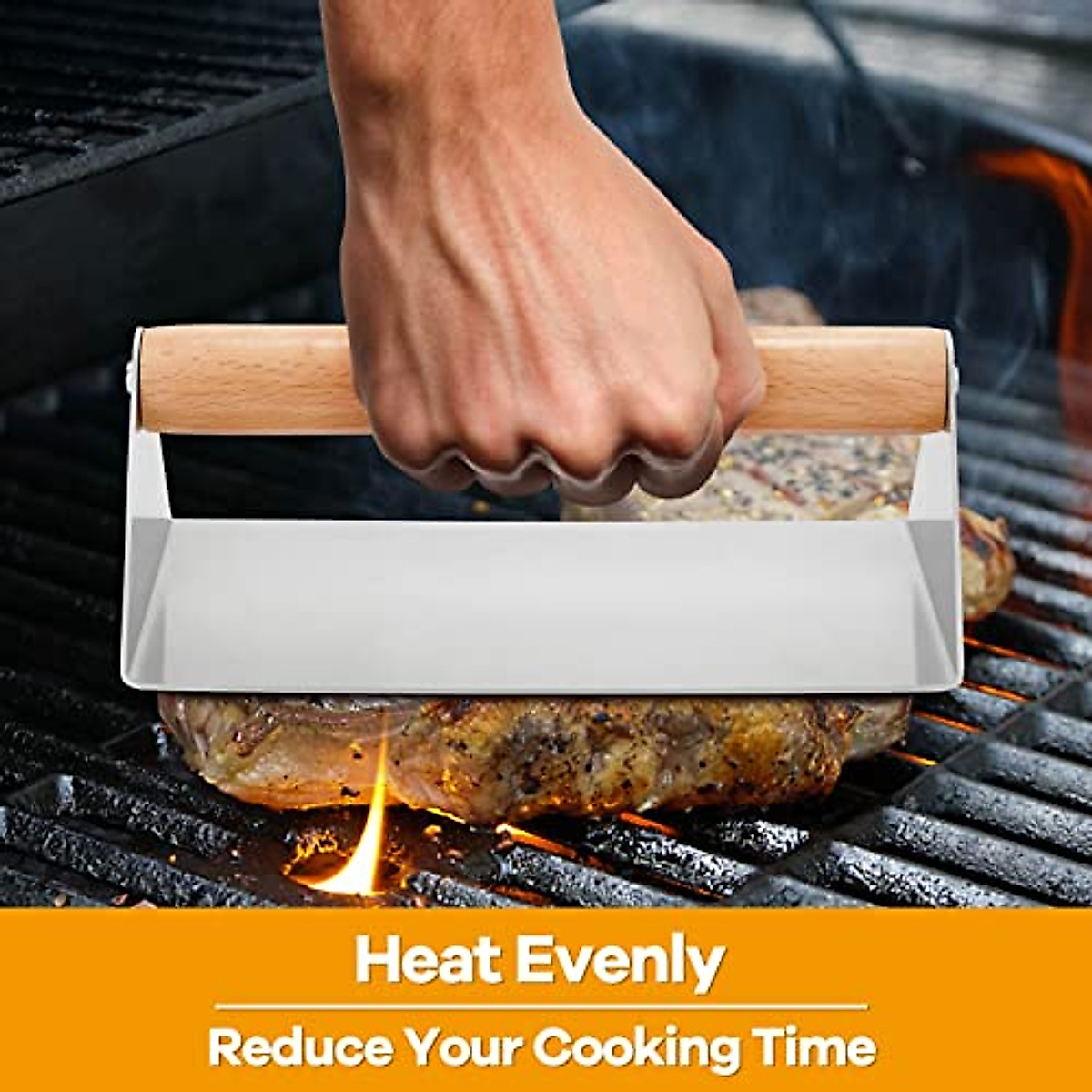 27Pcs Griddle Accessories Kit, Leonyo Stainless Steel Flat Top Grill Accessories Set, Outdoor BBQ Heavy Duty Metal Spatulas with 9" Melting Domes, Burger Press, Meat Tenderizer, Cooling Rack