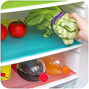 Multifunction Refrigerator Mats,1pc Washable Non Slip Fridge Mats Liners,Waterproof Adjustable Fridge Mats for Freezer Cupboard Drawers