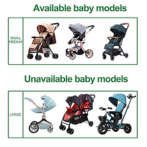 Universal Stroller Rain Cover, Double Door Design & Large Storage Baby Stroller Weather Shield, Waterproof Stroller Cover, Food Grade EVA, Eye Protect (L)