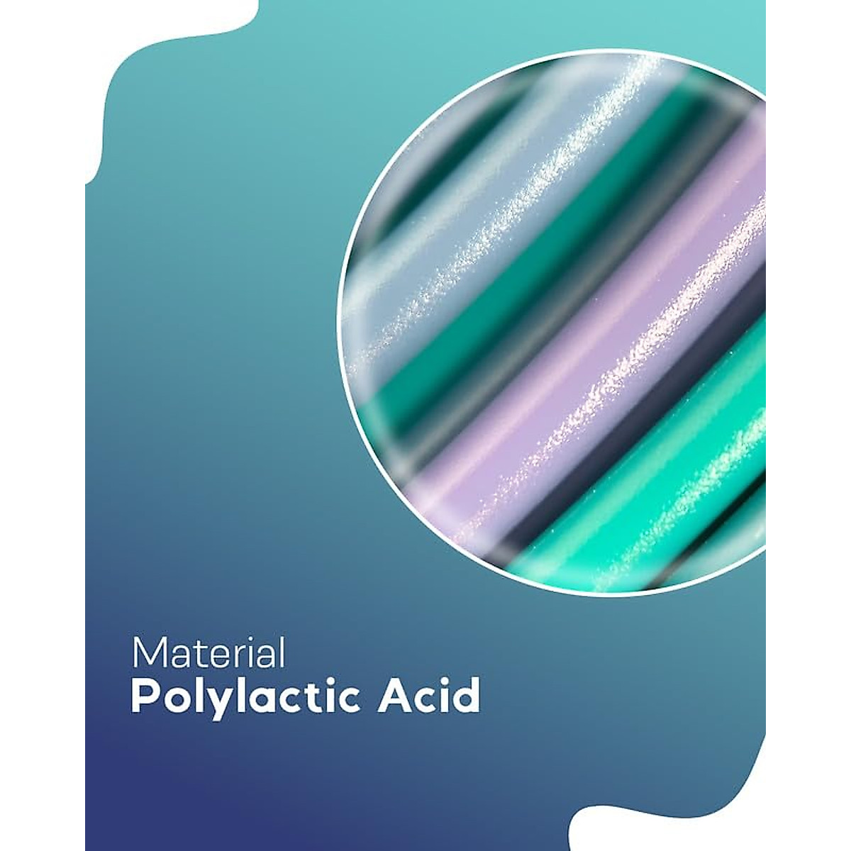 Cookiecad PLA Filament 1.75mm 1kg Rainbow Multicolor 3D Printer Filament - Mermaid PLA