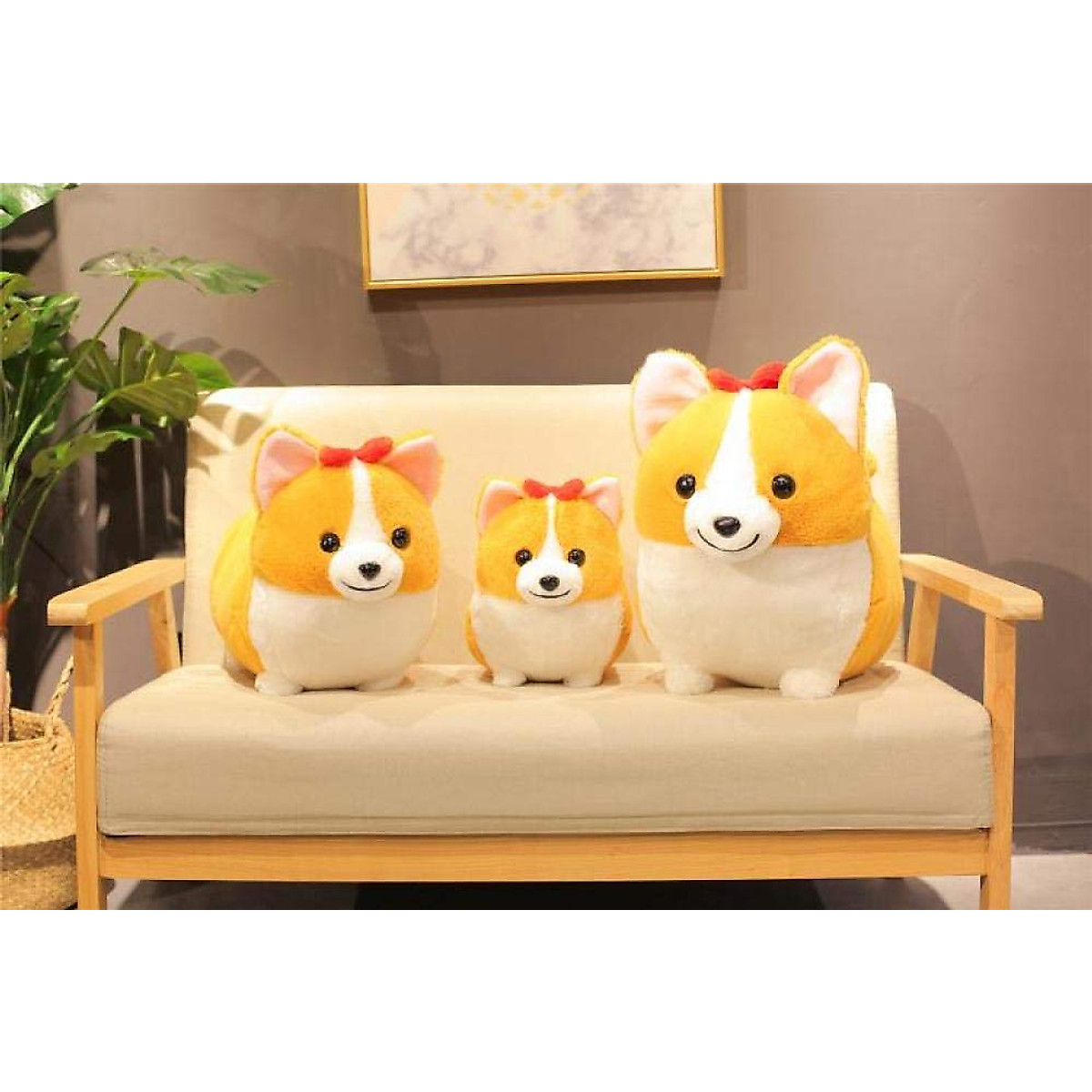 123Arts Cartoon Corgi Dog Soft Plush Throw Pillow Animal Pillow Plush Toy