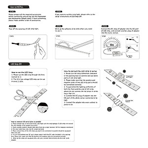 Rayhoo 16.4ft/5m Flexible LED Light Strip 300 Units 5630 LEDs Waterproof DC12V 60W Light Strips, LED Tape(6000K White Light)