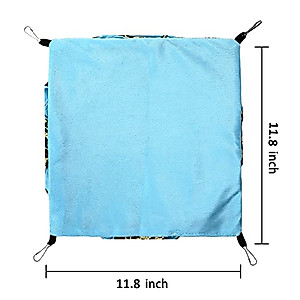 Petmolico Ferret Hammock, Triple Layer Small Animal Swinging Hanging Hammock Pet Cage Accessories for Sugar Glider Squirrel Guinea Pigs Ferret Rat Hamster, Cat Pattern