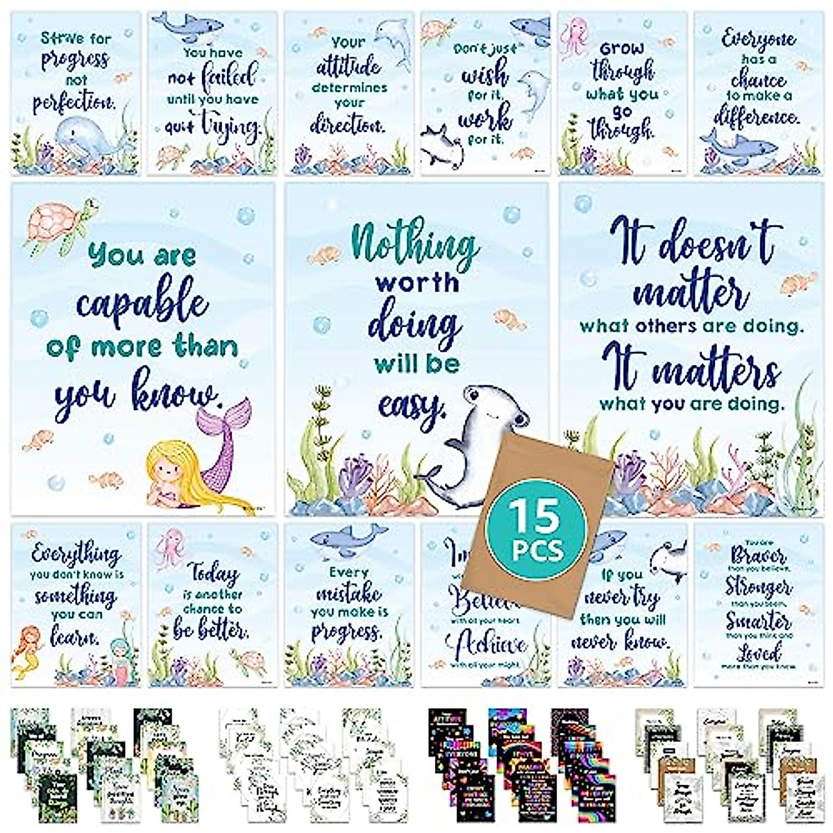 15 Ocean Themed Classroom Decor, 11x14in Under the Sea Classroom Decorations, Ocean Classroom Posters, Under the Sea Classroom Theme, Under the Sea Posters for Classroom, Under the Sea Classroom Decor