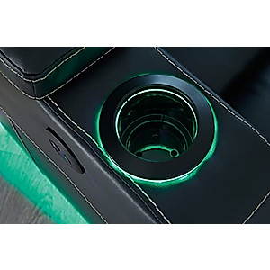 Signature Design by Ashley Center Point Urban Faux Leather Tufted Zero Wall Recliner, Black