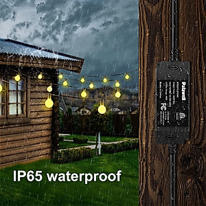 Outdoor Dimmer for String Lights,350W String Light Dimmer Switch,100ft Remote Control Dimming Timer for Led Light,Lamp and Patio Light,Dimmer for Outdoor String Light,Dimmer Plug,Timer,Waterprooof