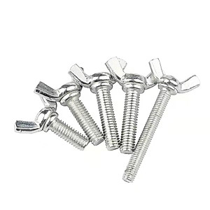 20 Pcs M6 Carbon Steel Zinc Plating Wing Butterfly Screws Bolts,Wing Bolt,Machine Fastener,Thumb Hand Screws for Electronic Equipment (Galvanized M6-1.0 x 20mm)