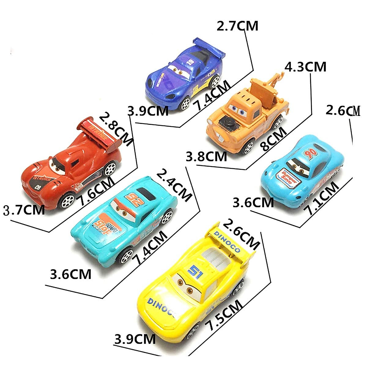 12 Pcs Mini Pull Back Racers Cars, Miniature Car Figurine Toys, Cake Toppers, Cupcake Decorations