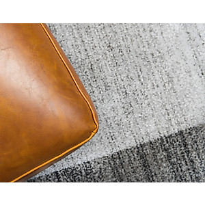 Unique Loom Del Mar Collection Area Rug - Sarah (5' 1" x 8' Rectangle, Light Gray/ Gray)