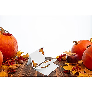 Thanksgiving Day Table Place Card, 25-Piece Tent Style Cards Set, Special Paper Easy-to-Write and Foldable, Seating Cards for Thanksgiving Day Party, Food Labels -G01