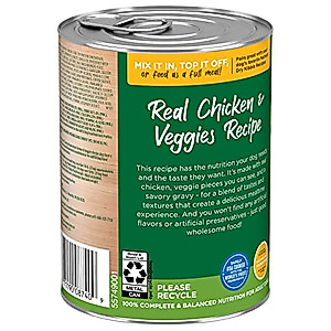 Rachael Ray Nutrish Chunks in Gravy Wet Dog Food Real Chicken & Veggies Recipe, 13 Ounce (Pack of 12)