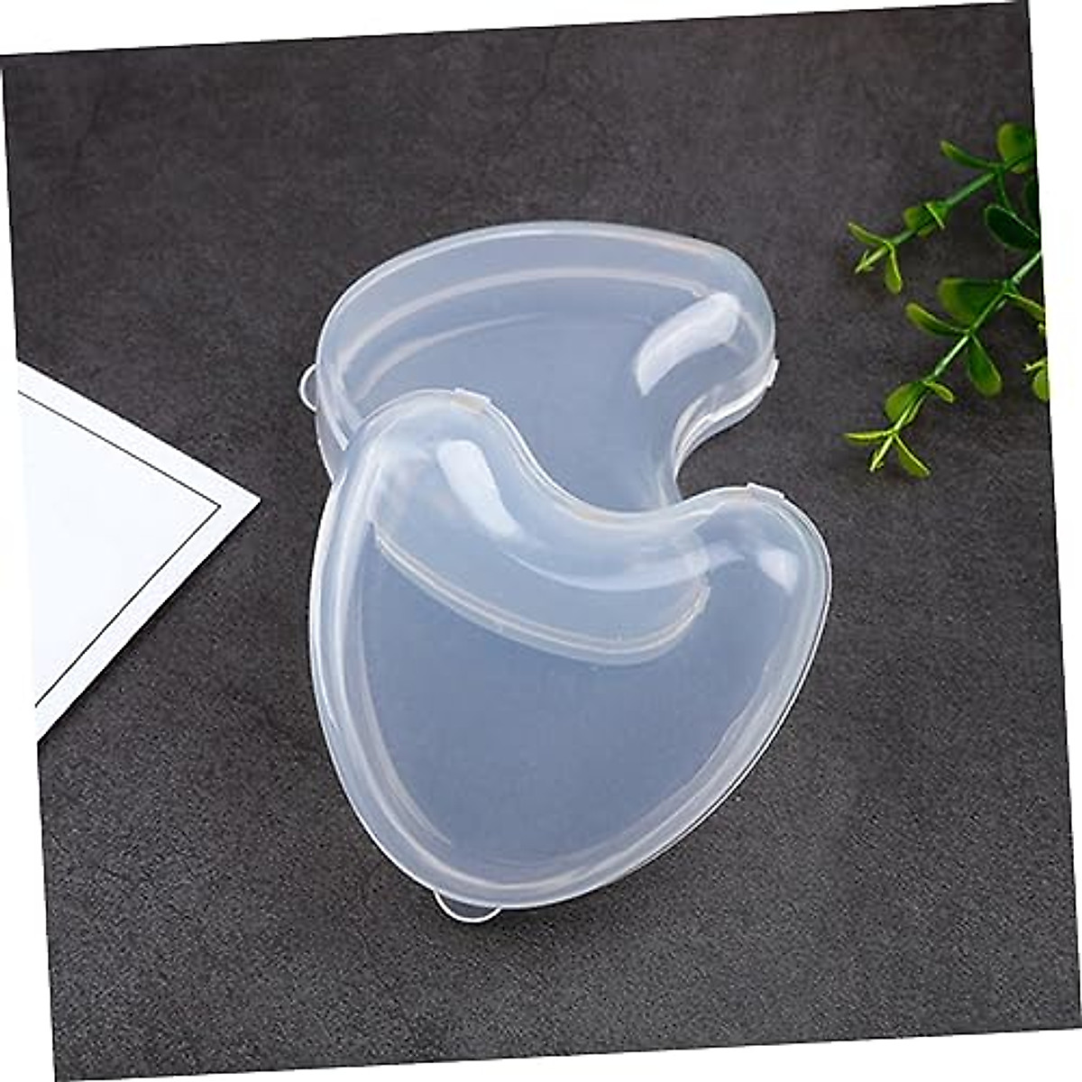 Healeved 6pcs Mouthguard Teeth Protector Cases Retainer Container Denture Holder Clear Stand Clear Plastic Organizer Bins Plastic Stand Dentures Storage Cases Clear Mouth Guards Tooth Box