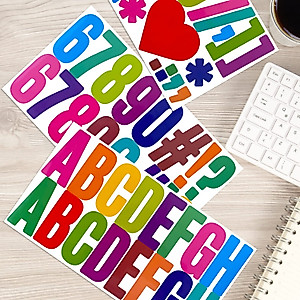Bemeol 500 Pieces 30 Sheets Large Letter Stickers 2.5 Inch Alphabet Letter Stickers Self Adhesive Letters for Bulletin Board Mailbox Door Classroom Home