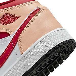 Jordan Youth Air 1 Mid GS 554725 201 Beige/Red - Size 5Y