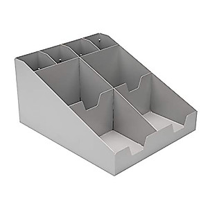 Mind Reader 8-Section Condiment Station, 8 Compartments, Silver
