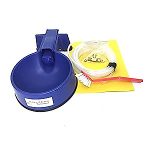 Easy-Clean Auto-Fill Water Bowl with Indoor Installation Kit and 25 foot of Poly-tubing,Blue