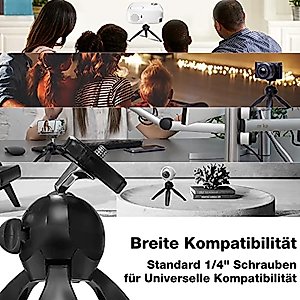 FunFlix Mini Projector DesktopTripod Compatible with Most Mini Projector： DBPOWER, Anker, DR,etc. Projector Stand with 360°Ball Head, Digital Camera Projectors