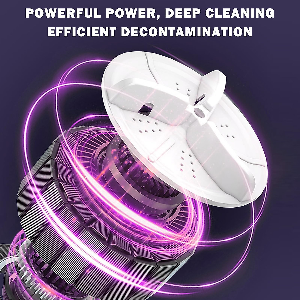 9L Portable Mini Washing Machine Small Portable Washer And Dryer Combo With Clip, Portable Washer Machine Foldable Design For Underwear, Baby Clothes, And Small Items, Ideal For Apartments (Purple)