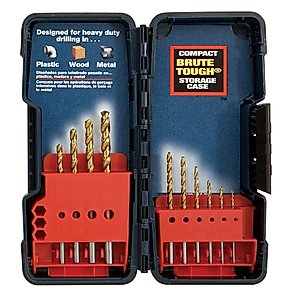 Bosch TI10 10 piece Titanium-Coated Drill Bit Set