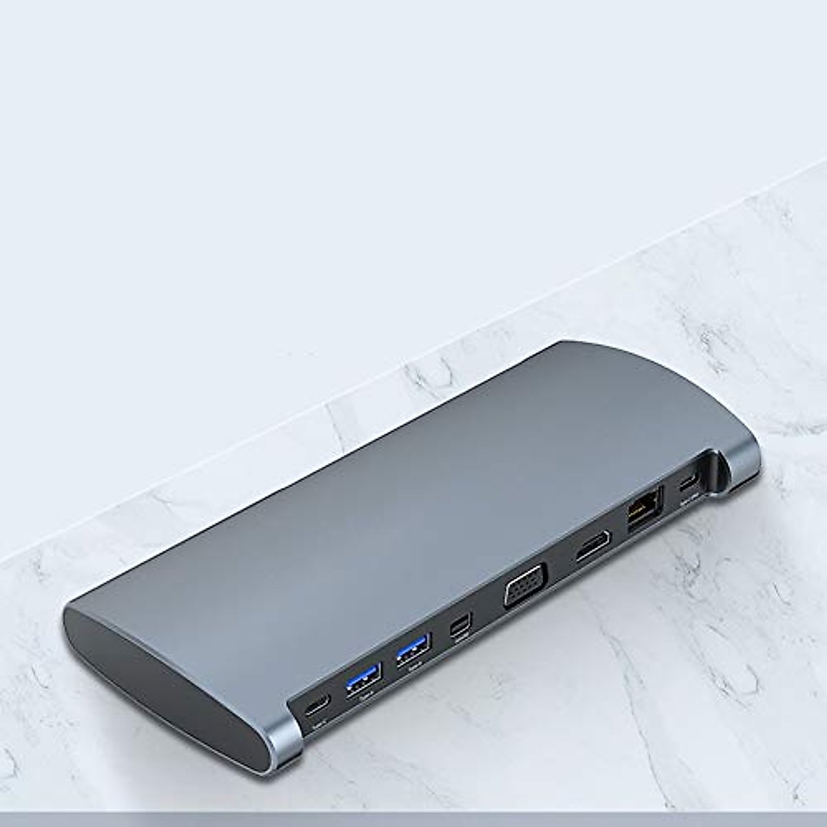 XUNMAIFHB Portable Docking Station, Typec Docking Station hdmi line Expansion USB Adapter USB3.0, HDMI, USB3.0 Type-C, TF&SD, VGA, DP, RJ45, 3.5mm Audio Microphone Fast Transmission