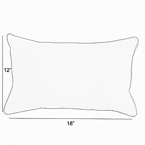 Mozaic Home Indoor Outdoor Sunbrella Lumbar Pillows, Set of 2, 2 Count (Pack of 1), Red/Brown Stripes & Crimson Red