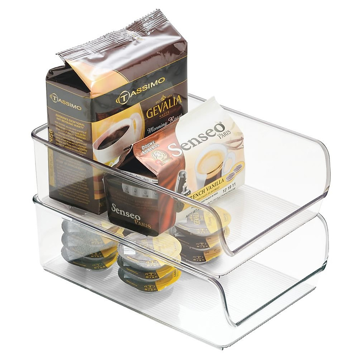 iDesign BPA-Free Plastic Freezer and Fridge Organization Bin for Kitchen, Fridge, Freezer, Pantry and Cabinet Organization, The Linus Collection – 11" x 7" x 3.5", Clear