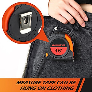 Yunsailing 15 Pack Tape Measure Bulk 16 Feet Retractable Measuring Tape Small Tape Measure Easy Read Tape Measure with Fractions 1/8 Measurement