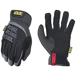 Mechanix Wear: FastFit Work Glove with Elastic Cuff for Secure Fit, Performance Gloves for Multi-Purpose Use, Touchscreen Capable Safety Gloves for Men (Black, Large)