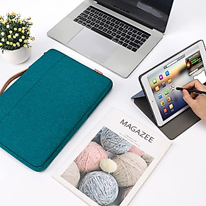 DOMISO 17.3 Inch Laptop Bag Cover Waterproof Shockproof Notebook Sleeve Case Shoulder Bag Protective Cover for 17.3" HP Pavilion 17/HP Envy 17/HP 17/MSI/Lenovo IdeaPad 321,Teal