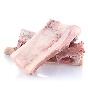 Raw Paws Beef Marrow Bones for Dogs - Split, 4 inch, 24-ct - Made in USA Raw Frozen Bones for Dogs - Raw Meaty Dog Bones for Medium to Large Dogs - Frozen Dog Bones - Split Beef Marrow Bones Dogs Raw