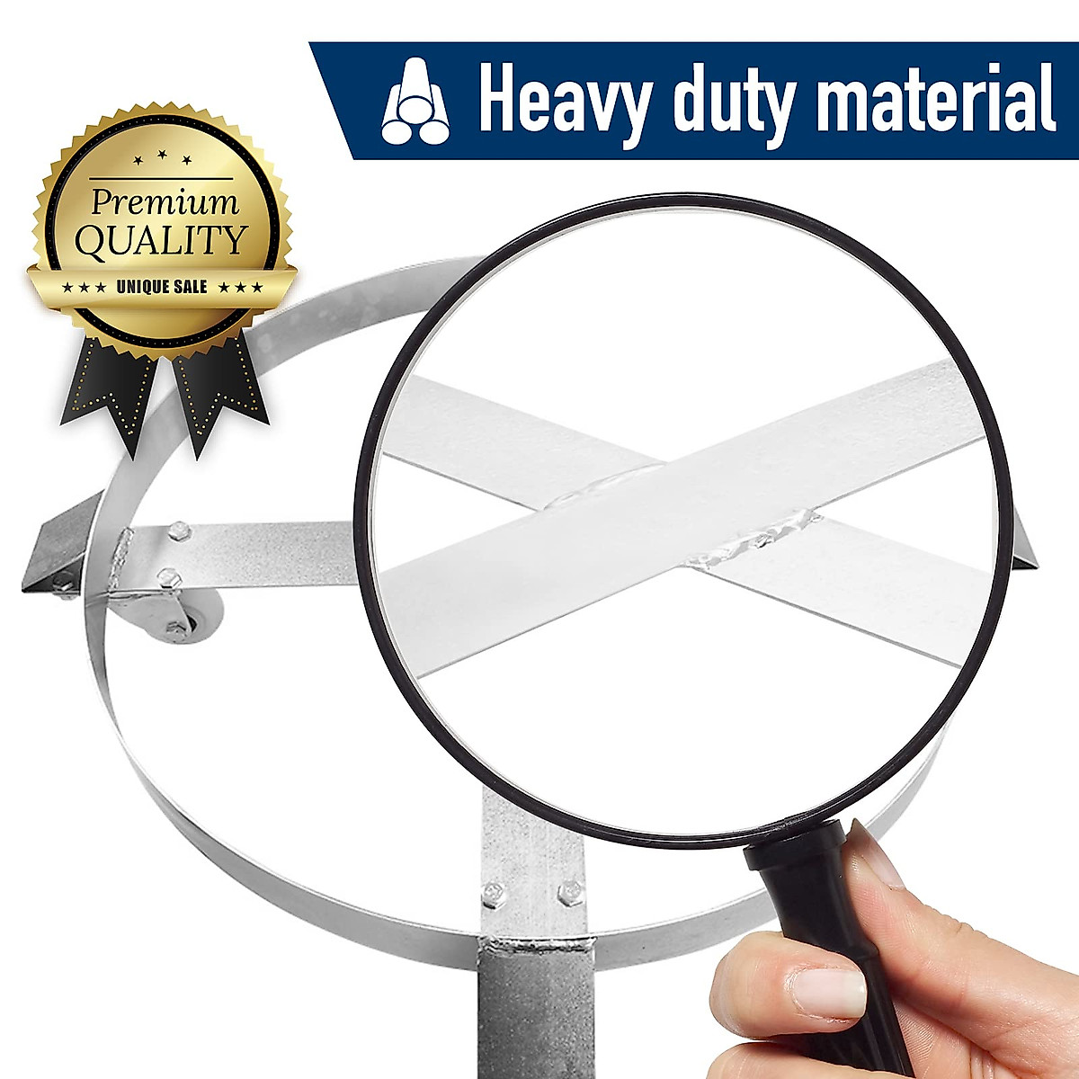 BotaBay Upgrade Drum Dolly for 50 Gallon Drums, Barrel Dolly with 4 PCS 360° Rolling Swivel Caster Wheels and Brake, Heavy Duty Steel Frame Drum Cart for Workshops, Factories, Warehouses