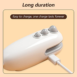 Mini Bag Sealer,Upgrade 2 in 1 USB Rechargeable Food Bag Sealer,Sealing Machine Heat Seal Tool,Portable Handheld Heat Vacuum Sealer for Plastic Bags Snack Bag (A-White)