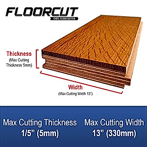 FLOORCUT 13" Vinyl Floor Cutter Light-Duty, Cuts up to 5mm Vinyl Plank such as LVT, SPC, & WPC (NOT FOR LAMINATE OR HARDWOOD FLOORS)