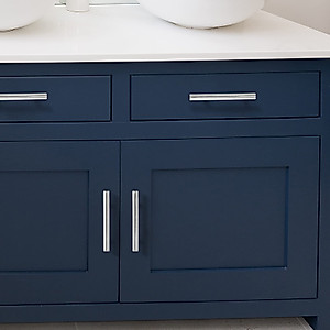 homdiy 15 Pack Brushed Nickel Cabinet Pulls 3 Inch Handles Stainless Steel Cabinet Hardware for Kitchen and Bathroom Cabinets, 5 Inch Overall Drawer Pull