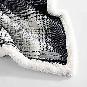 Eddie Bauer- King Blanket, Ultra Soft & Cozy Plush Home Décor, All Season Bedding (Vail Plaid Grey, King)