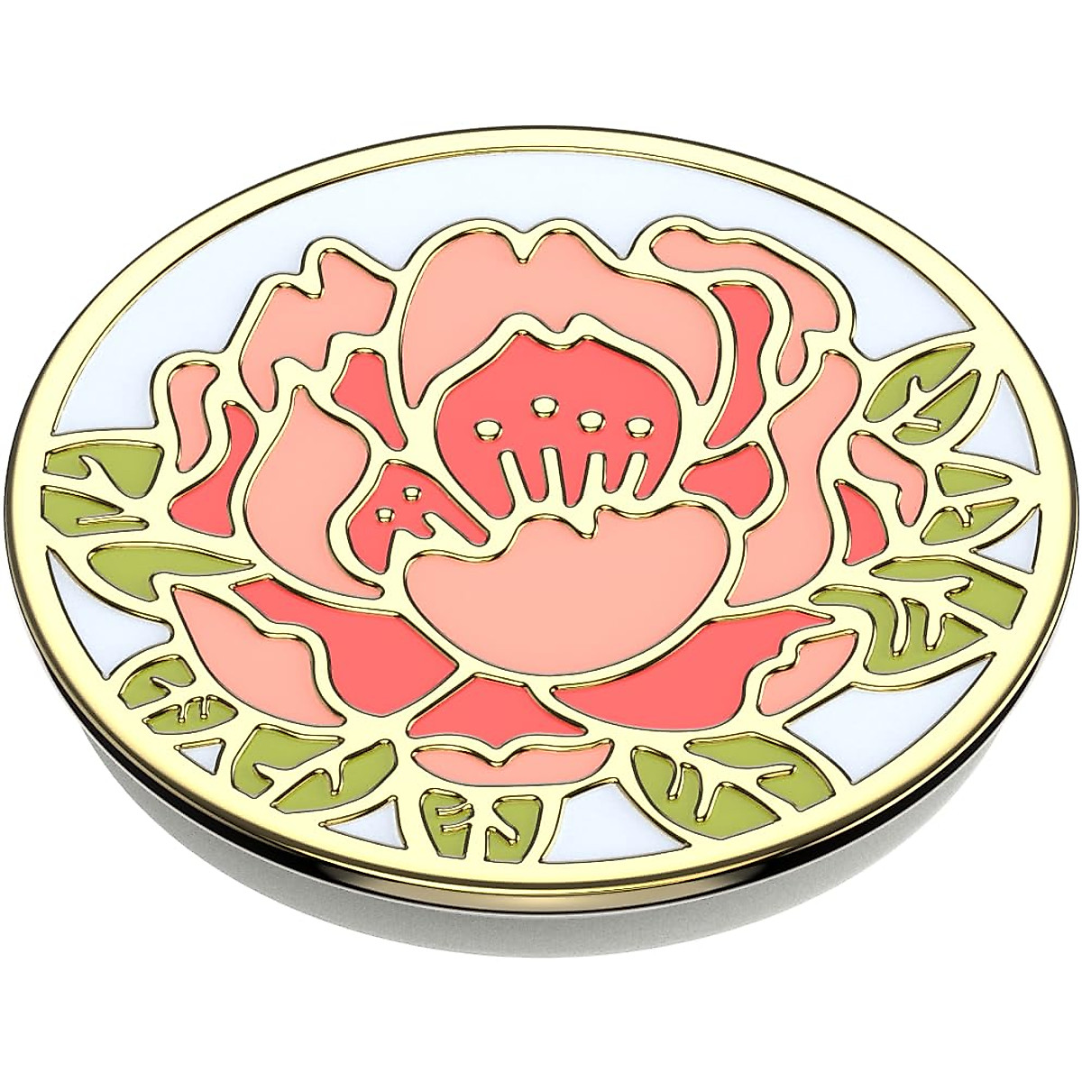 PopSockets ​​​​ Phone Grip with Expanding Kickstand, for Phone - Enamel Blooming Peony