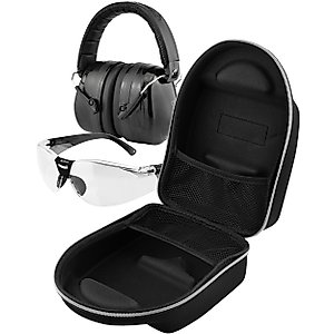 TRADESMART Ear Muffs & Glasses for Shooting, with Hard Carrying Case