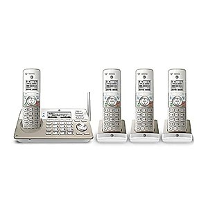 AT&T 4 Handset Answering System Connect to Cell Rosegold TL96497 (Renewed)