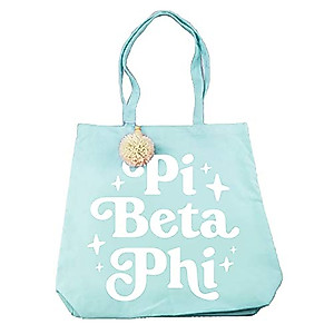 Sorority Shop Pi Beta Phi Retro Pom Pom Tote Bag
