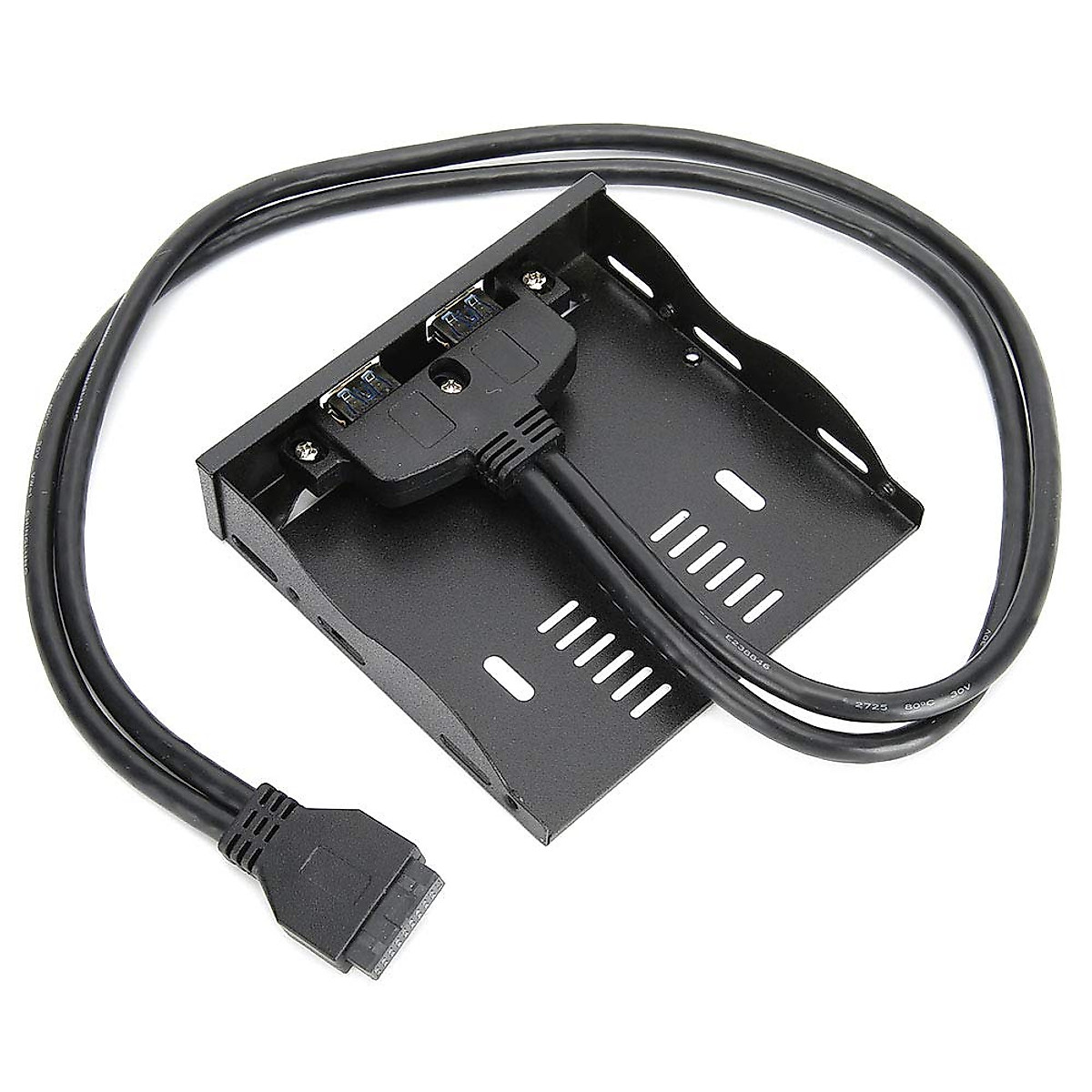 Gojiny USB Front Panel 3.5 inch USB 3.0 Floppy Front Panel 19 Pin to 2 Interface USB3.0 HUB