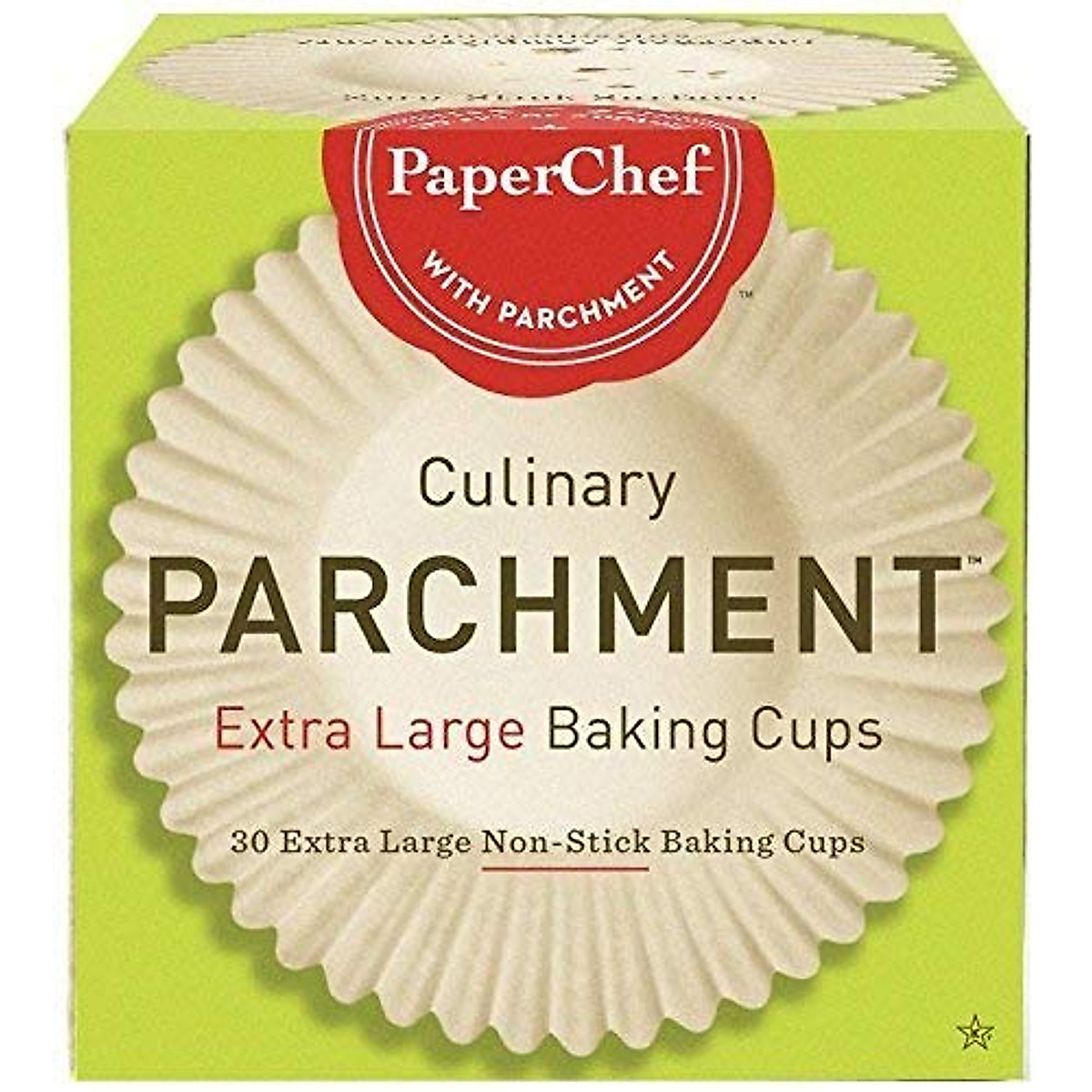 PaperChef (2 Pack) Extra Large Paper Cupcake Liners/Baking Cups, 30-ct/Box, Оne Расk, Tan
