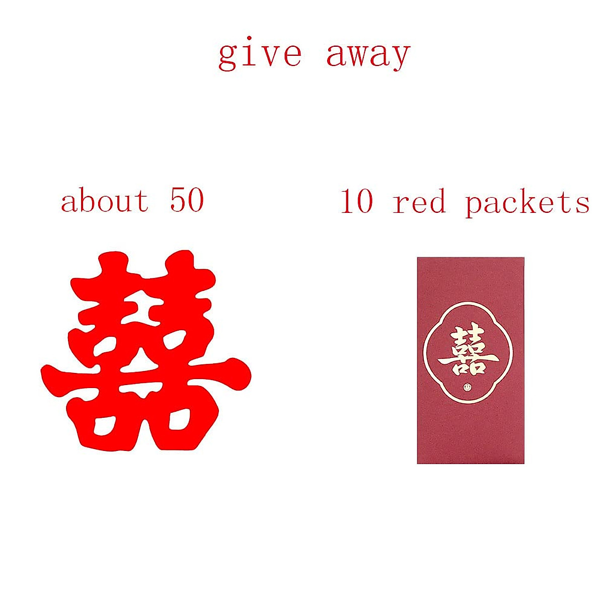 Chinese Traditional Wedding Decorations,Double Happiness,Flannel Paper-Cut 3D Three-Dimensional Bridal Room Decorations, Free About 100Double Happiness Stickers(Magpie)