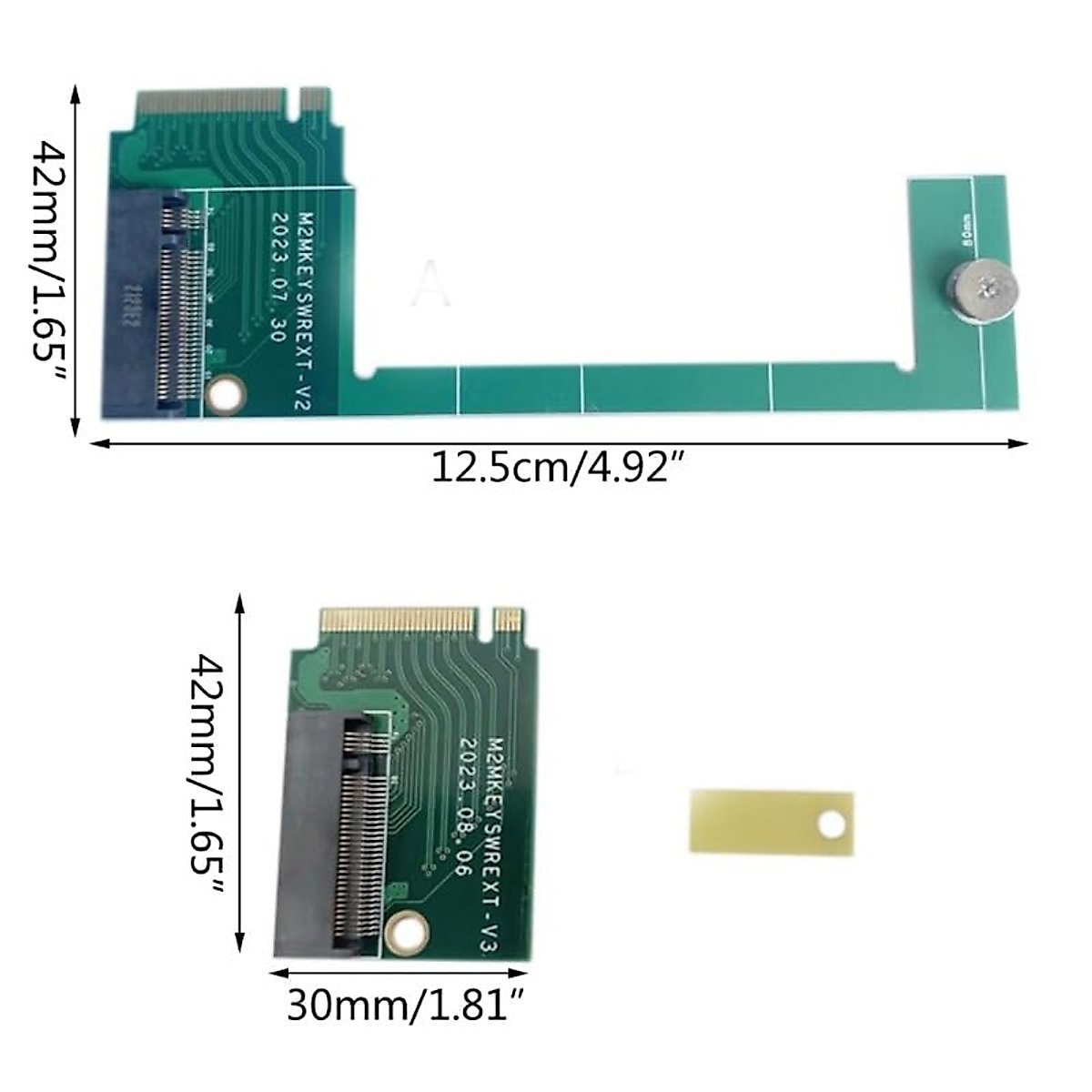 PCIE4.0 for Rog Ally SSD Memory Hard Drive Card Adapter Converter Transfer Board 90° M2 Transfercard for Handheld,Gaming Console Module Accessories (Long 4layer PCIE4.0)