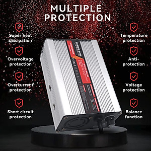 WAOUKS 48V 2A Charger 48V Lead Acid Battery Charger 55.2V Lead Acid Charger Used for 48V Lead Acid AGM Gel VRLA OPZV Battery