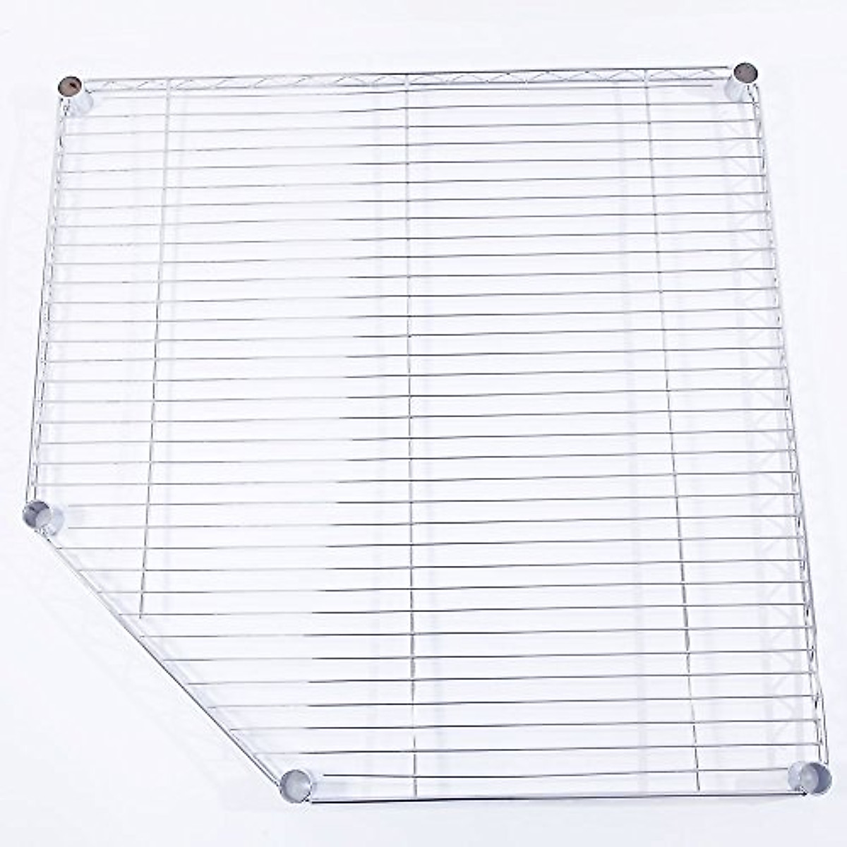 WEI WEI GLOBAL 6 Tiers Polygonal Corner Shelf, Metal Storage Standing Rack w/Wheels, Wire Shelving Unit for Kitchen, Garage and Living Room (Silver)