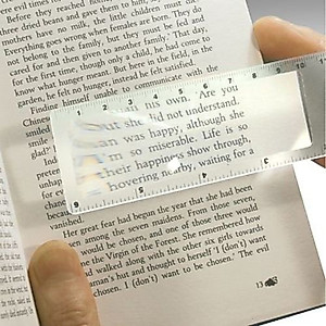 12-Pack Pocket Magnifier with 6-Inch Ruler - 3X Magnification, Bookmark Page Magnifier, Business and Personal Magnifier, Ideal for Seniors, Purse Magnifier