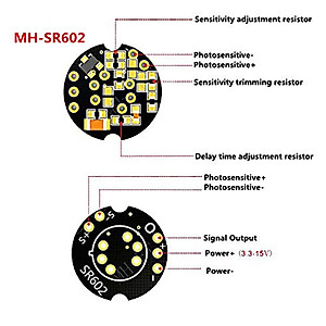 Oiyagai 2pcs SR602 Motion Sensor Detector Module Pyroelectric Infrared Sensory Switch